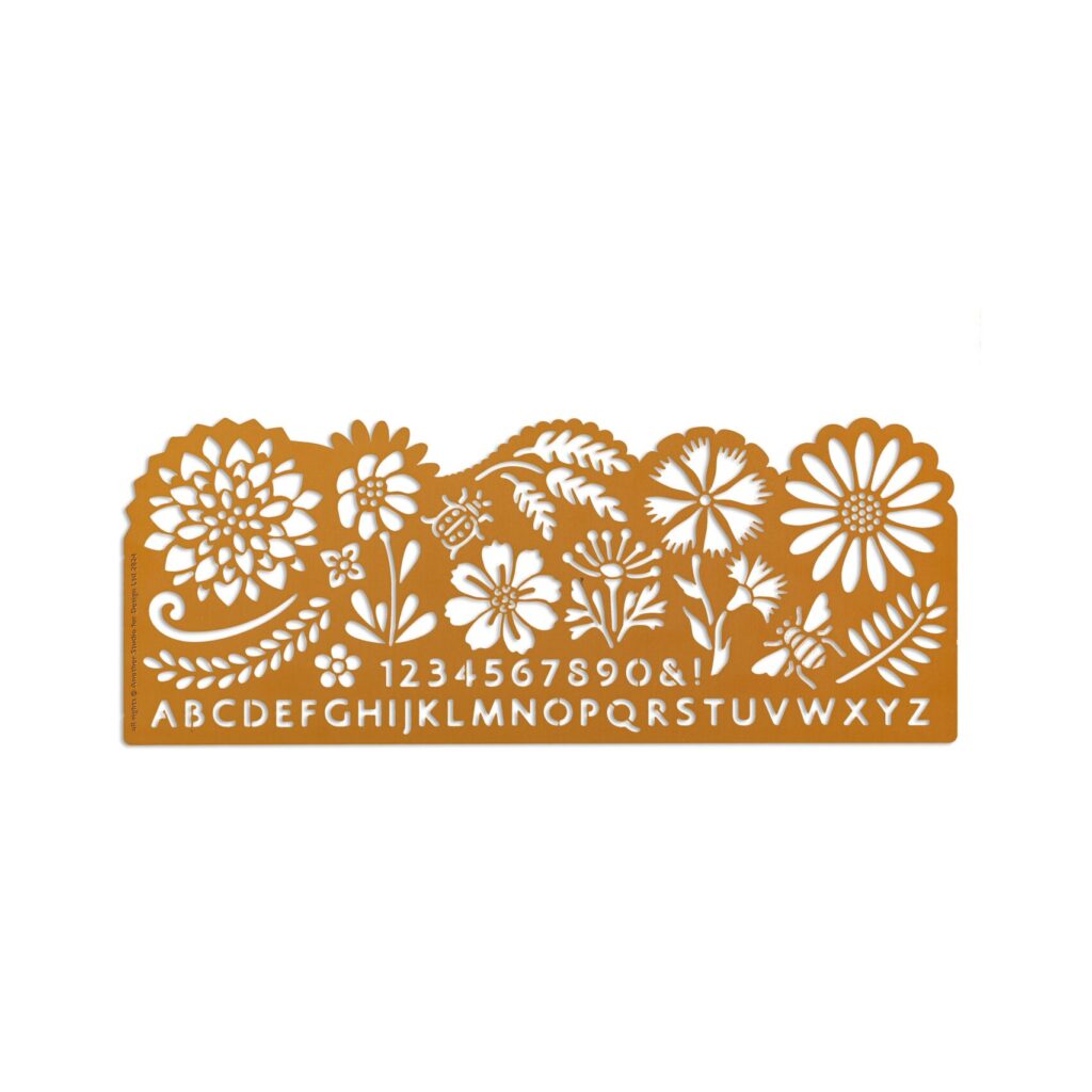 Botanical Brass Stencil - Easton Estate and Walled Gardens