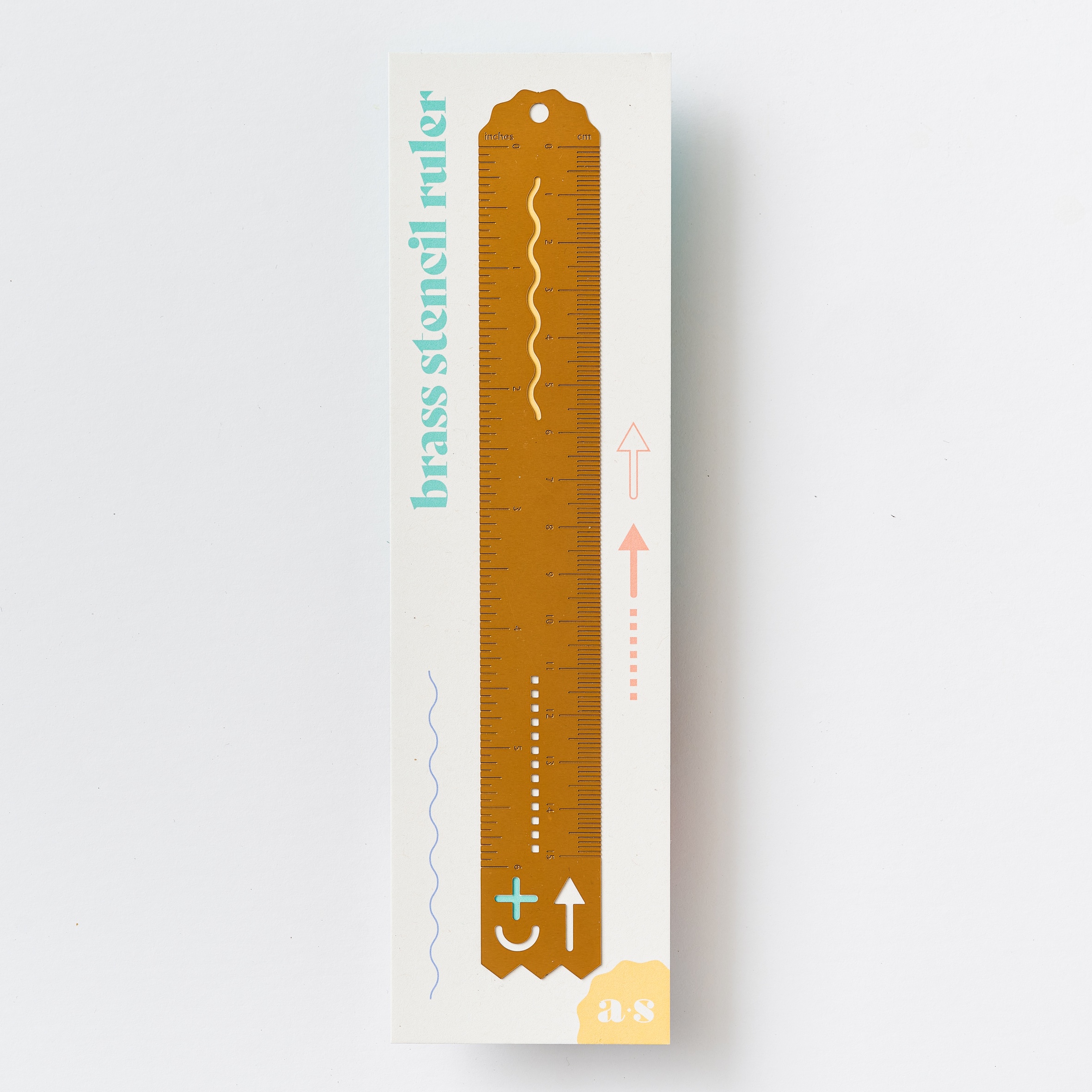 Stencil Brass Ruler - Easton Estate and Walled Gardens